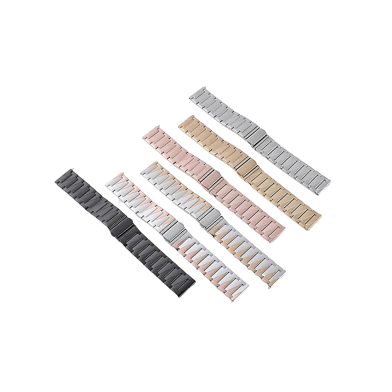 22mm Stainless Steel Premium Modern Ladder Style Strap with Folding Buckle